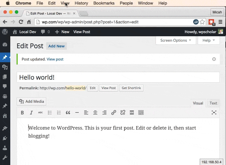 View Submitted Form Data In Chrome WP Scholar